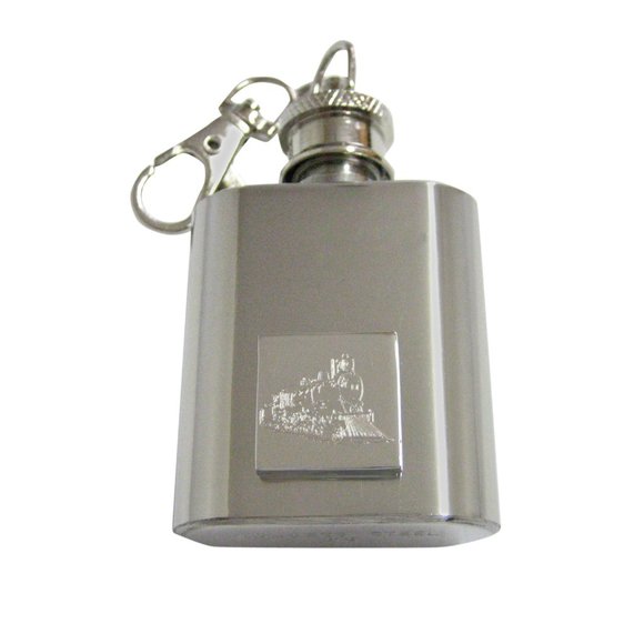 Kiola Designs | Other | Etched Locomotive Train Keychain Flask | Poshmark